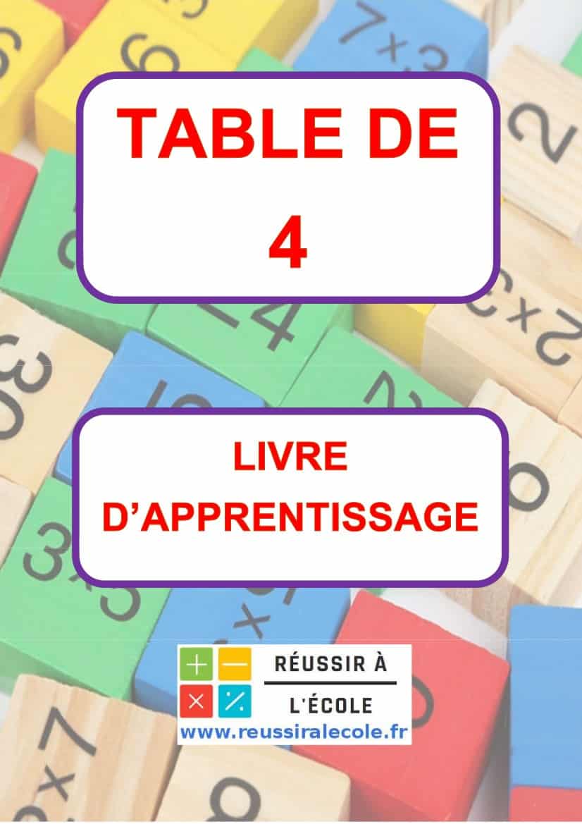 Table de multiplication de 4 | Astuces, conseils et jeux GRATUITS