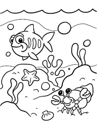 Coloriage Animaux Marins : 30 images à imprimer gratuitement