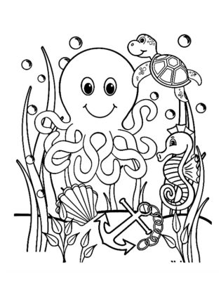Coloriage Animaux Marins : 30 images à imprimer gratuitement