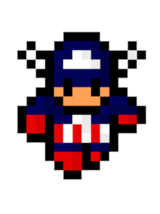 Pixel Art Marvel :Pixel Art Marvel : 50 modèles à imprimer