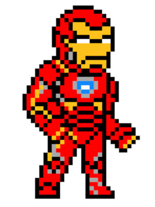 Pixel Art Marvel :Pixel Art Marvel : 50 modèles à imprimer