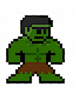 Pixel Art Marvel :Pixel Art Marvel : 50 modèles à imprimer