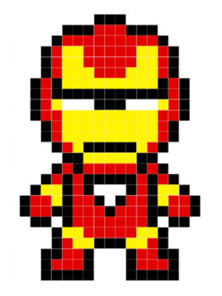 Pixel Art Marvel :Pixel Art Marvel : 50 modèles à imprimer