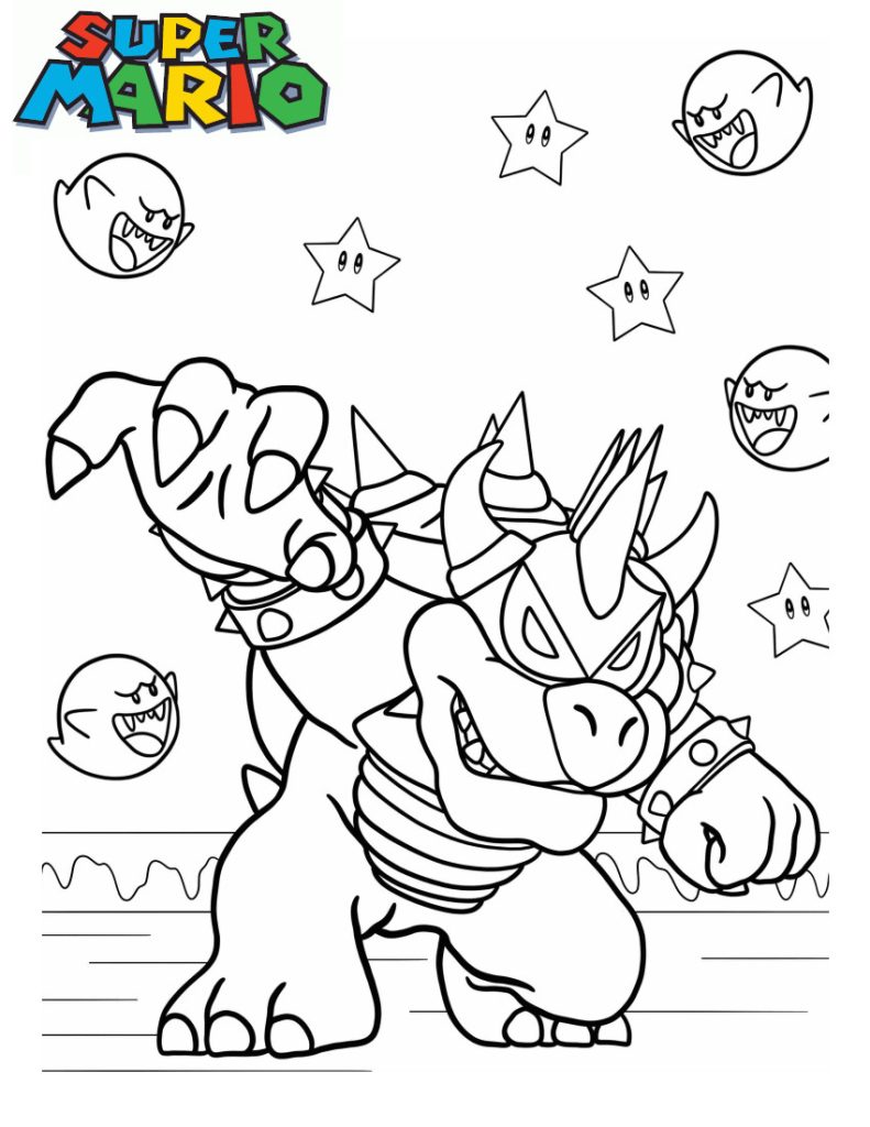 Coloriage Bowser : 30 images à imprimer (JPG et PDF)