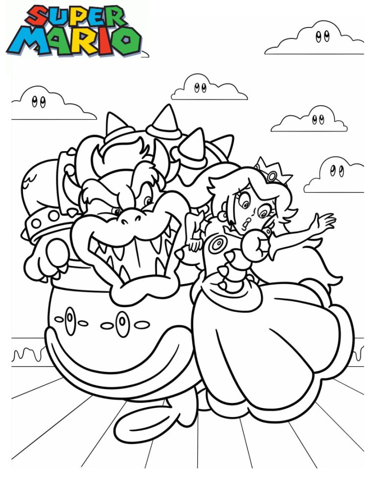Coloriage Bowser : 30 Dessins à imprimer (JPG et PDF)