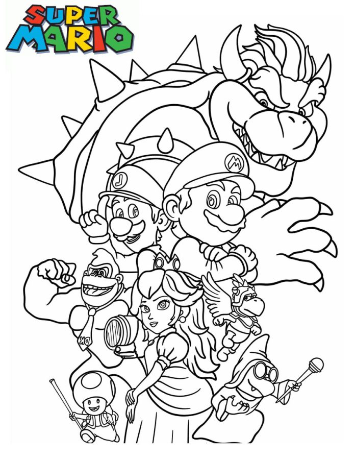 Coloriage Bowser : 30 Dessins à imprimer (JPG et PDF)