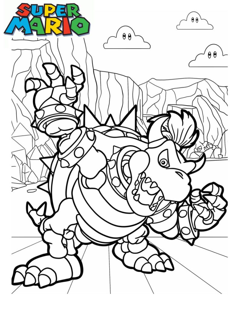 Coloriage Bowser : 30 Dessins à imprimer (JPG et PDF)