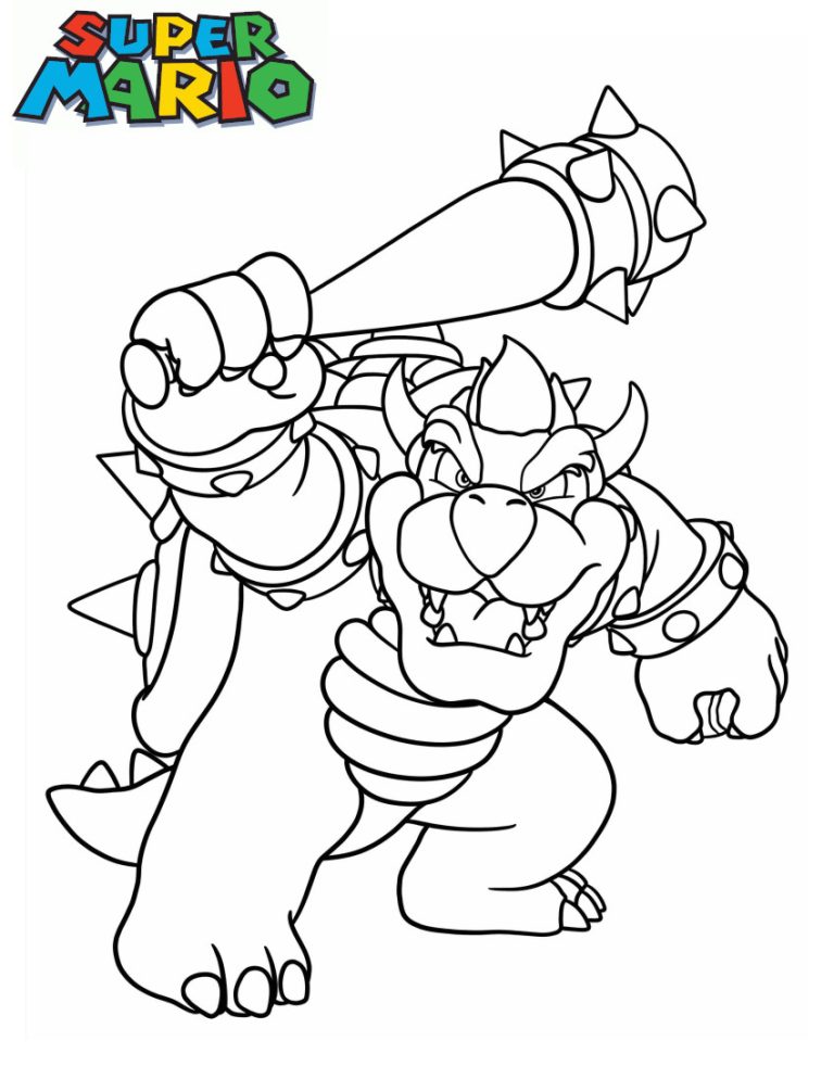 Coloriage Bowser : 30 Dessins à imprimer (JPG et PDF)