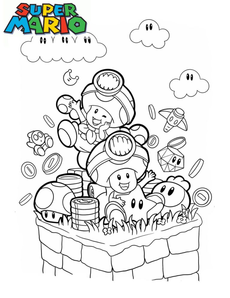 Coloriage Toad : 20 images inédites 🍄
