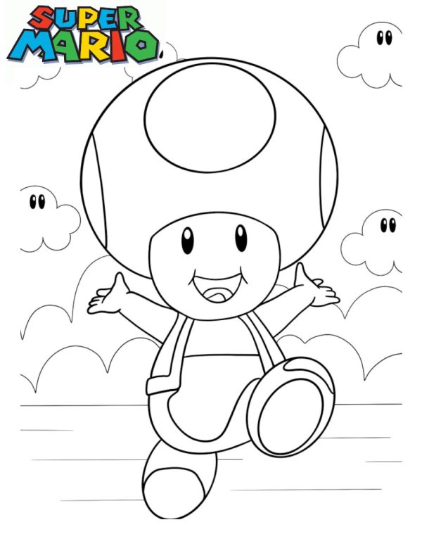 Coloriage Toad : 20 images inédites 🍄