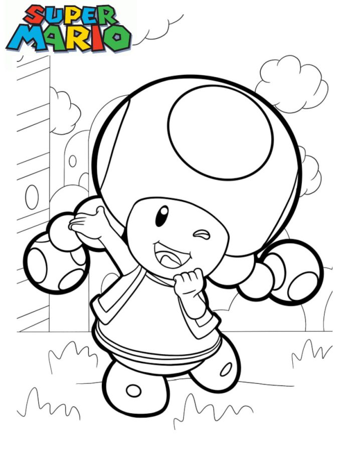 Coloriage Toad : 20 images inédites 🍄