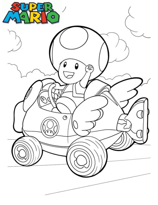 Coloriage Toad : 20 images inédites 🍄