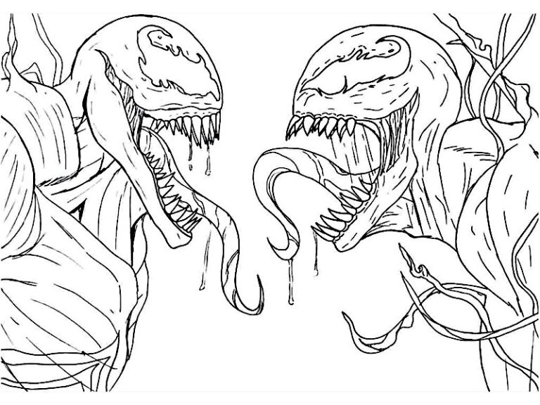 Coloriage Venom : 20 Dessins et 1 Livre à imprimer (PDF)