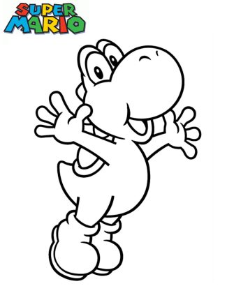 Coloriage Yoshi : 30 images à imprimer (PDF et JPG)