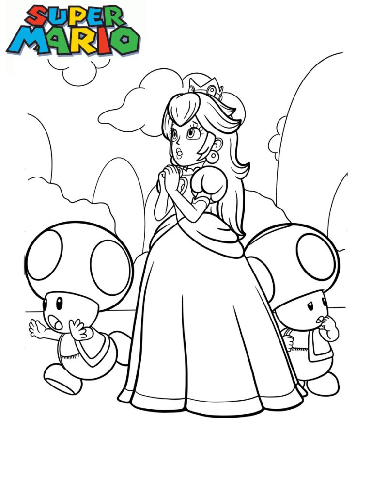 Coloriage Peach : 30 dessins à imprimer 🌟👑