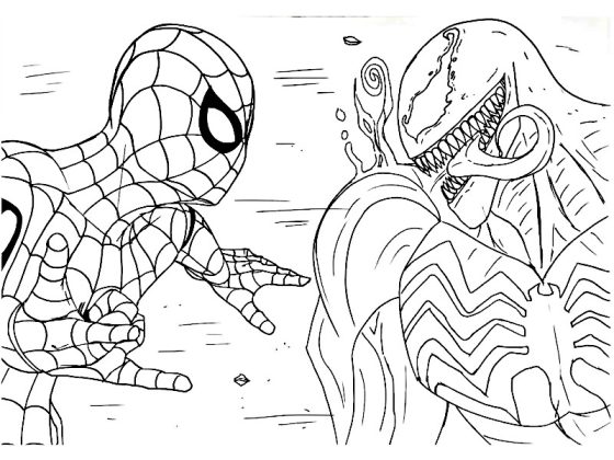 Coloriage Venom : 20 Dessins et 1 Livre à imprimer (PDF)