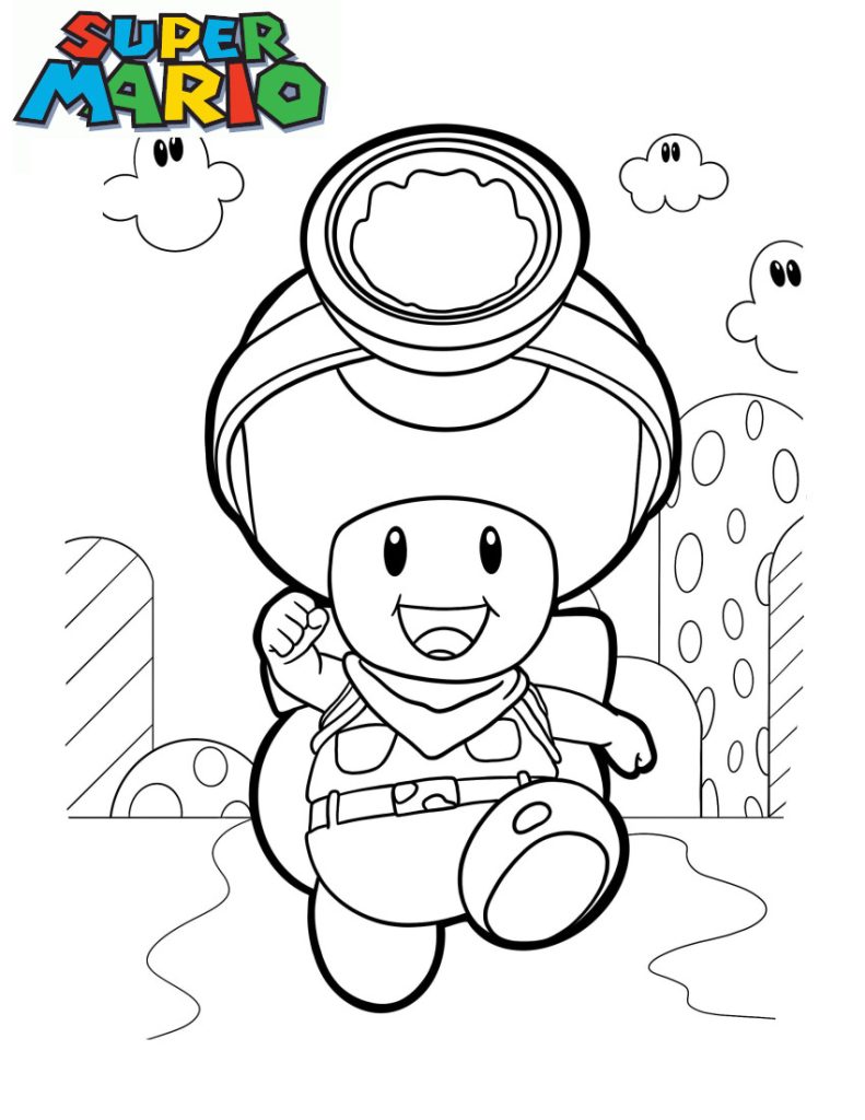 Coloriage Toad : 20 images inédites 🍄