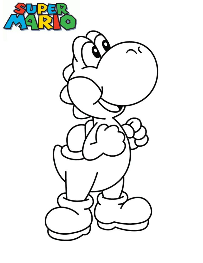 Coloriage Yoshi : 30 images à imprimer (PDF et JPG)