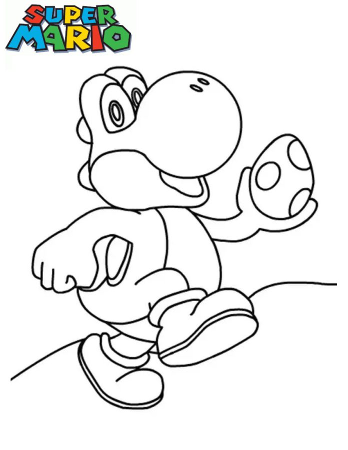 Coloriage Yoshi : 30 images à imprimer (PDF et JPG)