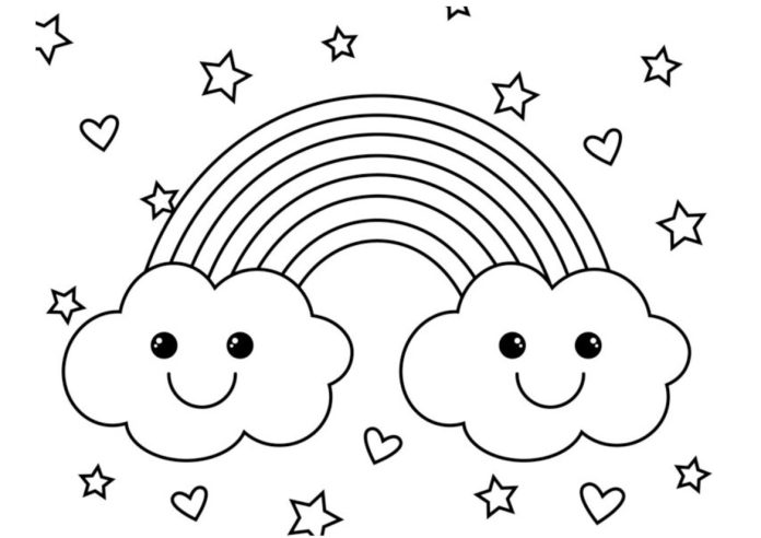 Coloriage Arc en Ciel : 40 dessins à imprimer