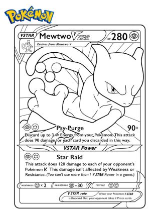 Coloriage Mewtwo : 30 images à imprimer (JPG et PDF)