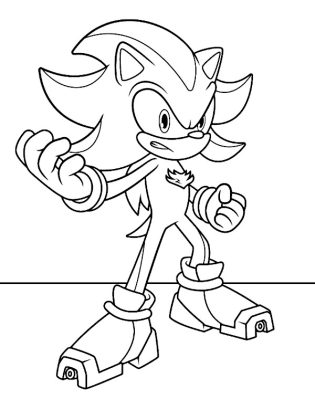 Coloriage Sonic Shadow : 30 dessins à imprimer