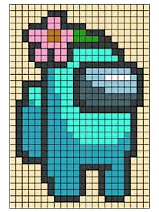 Pixel Art Among Us : 25 modèles à imprimer