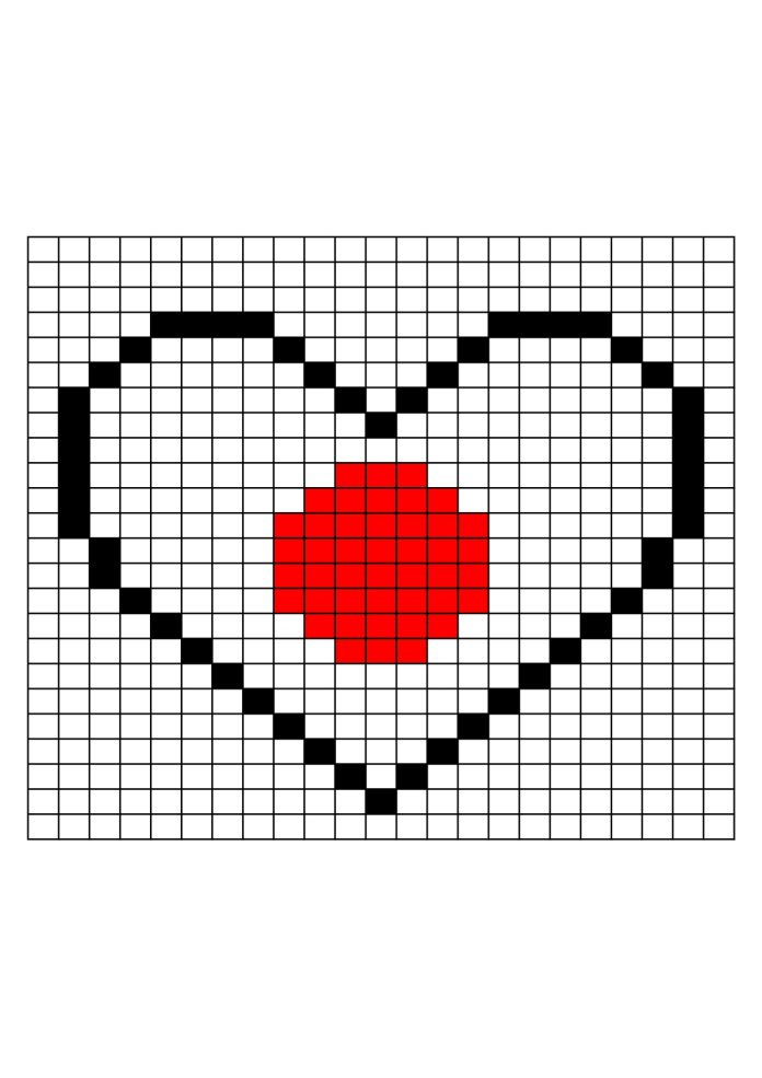 Pixel Art Coeur : 22 modèles à imprimer ️