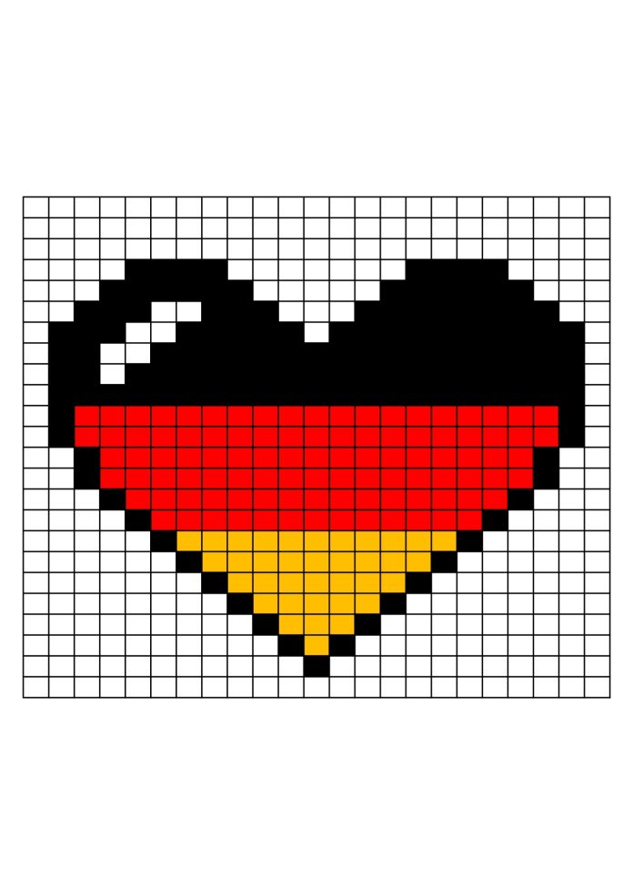 Pixel Art Coeur : 22 modèles à imprimer ️