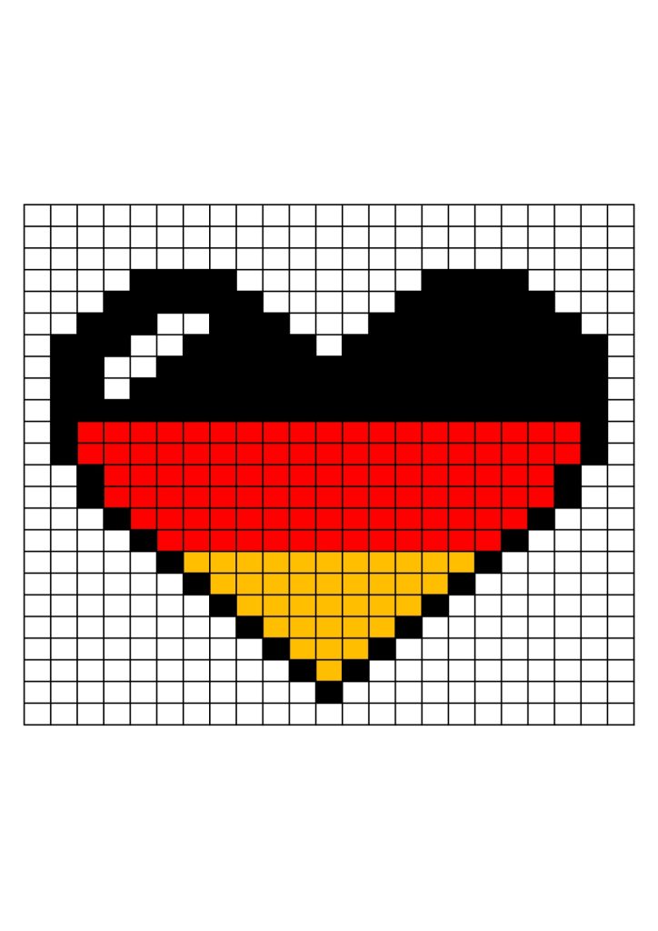 Pixel Art Coeur : 22 modèles à imprimer ️
