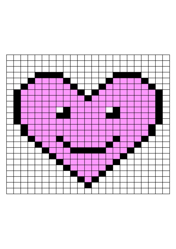 Pixel Art Coeur : 22 modèles à imprimer ️