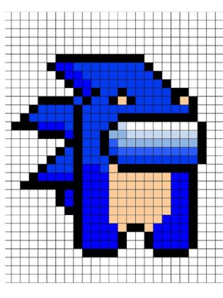 Pixel Art Among Us : 25 modèles à imprimer