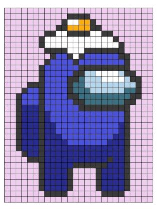 Pixel Art Among Us : 25 modèles à imprimer