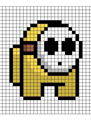 Pixel Art Among Us : 25 modèles à imprimer