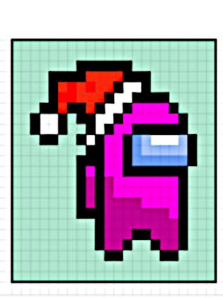 Pixel Art Among Us : 25 modèles à imprimer