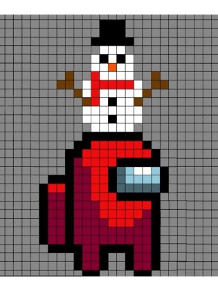 Pixel Art Among Us : 25 modèles à imprimer