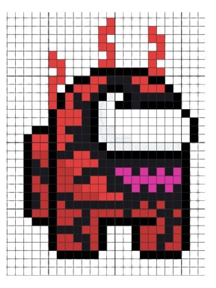 Pixel Art Among Us : 25 modèles à imprimer