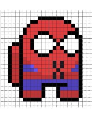 Pixel Art Among Us : 25 modèles à imprimer