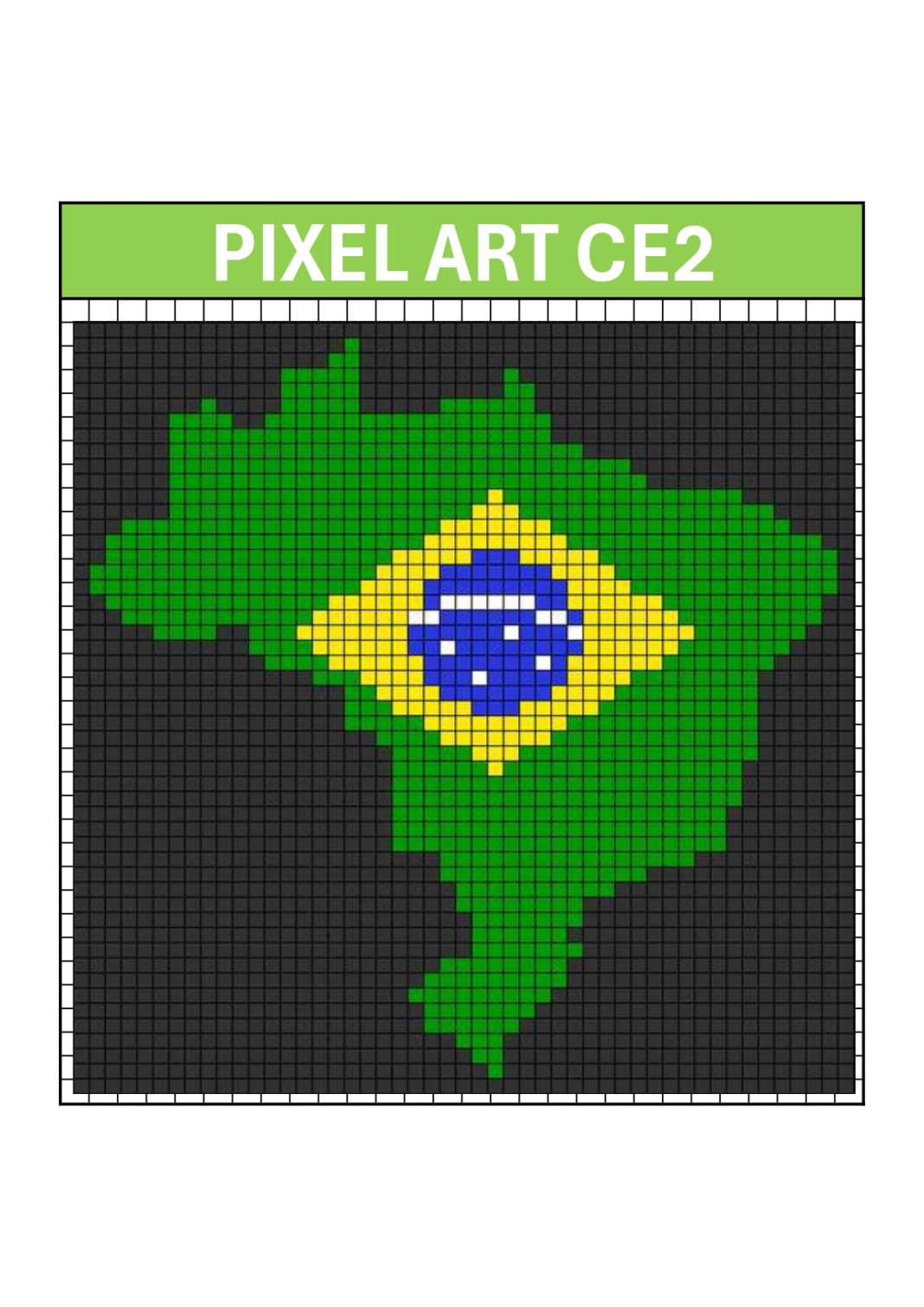 Pixel Art CE2 : 16 modèles à imprimer (JPG et PDF)