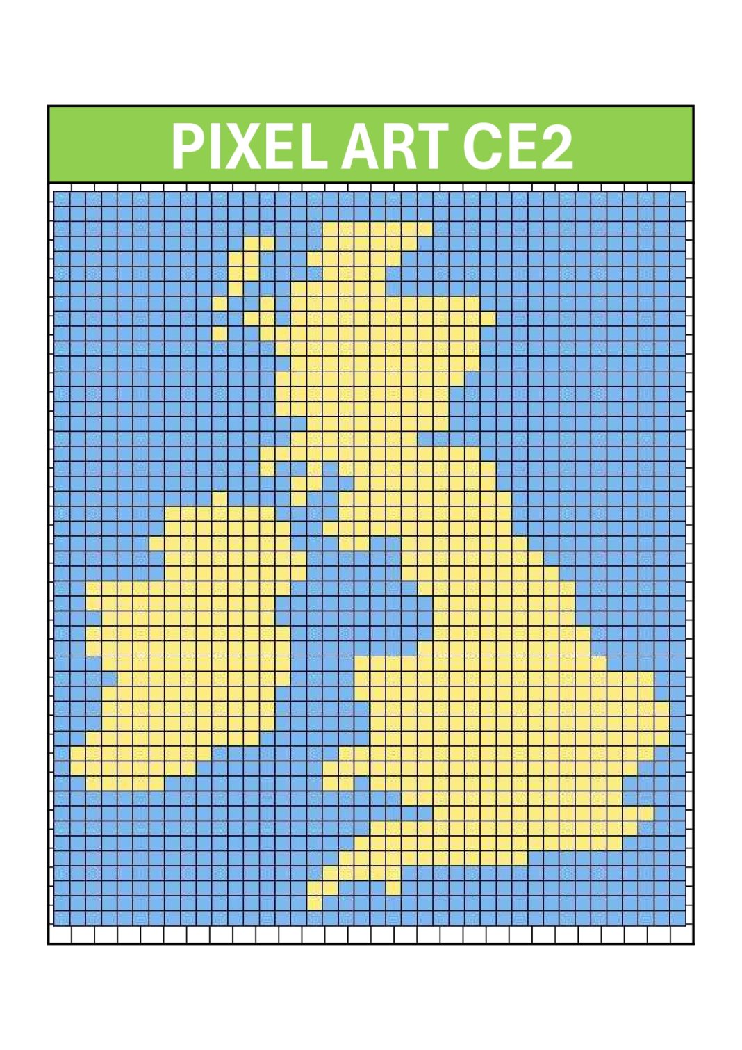 Pixel Art CE2 : 16 modèles à imprimer (JPG et PDF)
