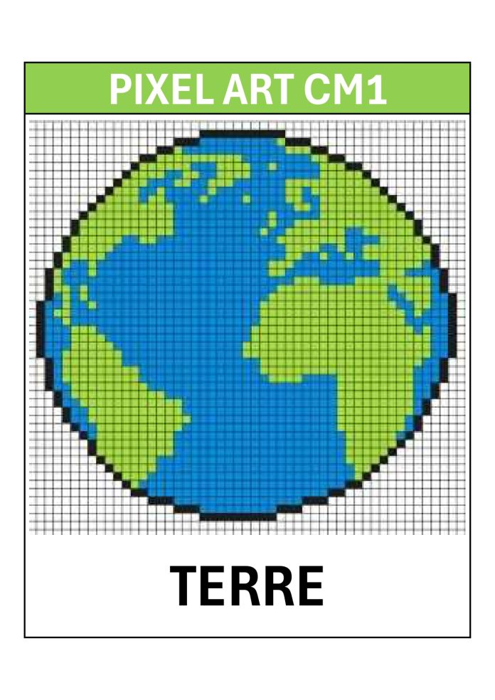 Pixel Art CM1 : 20 modèles à imprimer pour apprendre