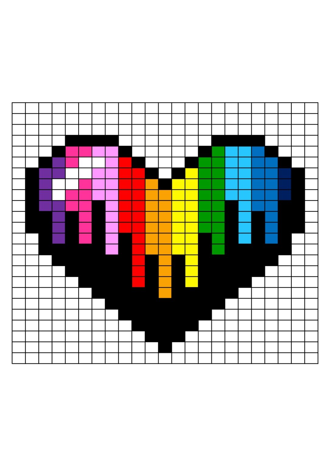 Pixel Art Coeur : 22 modèles à imprimer ️