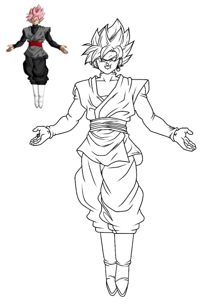 Coloriage Goku Super Saiyan Blue à imprimer