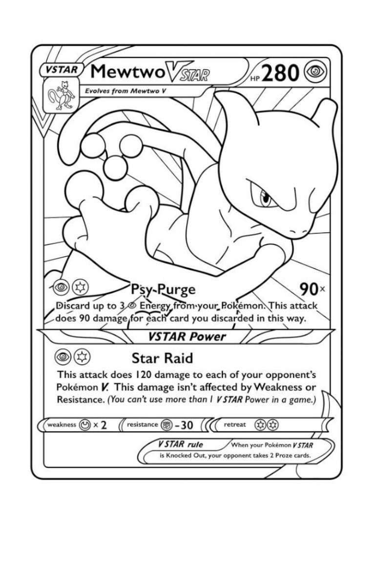 Coloriage Carte Pokemon : 30 images à imprimer et à colorier