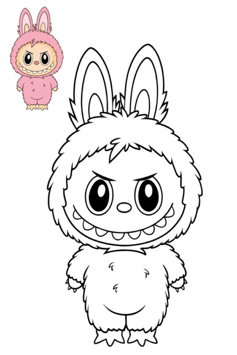 Coloriage Labubu : 30 Dessins et 1 Livre à imprimer (PDF)