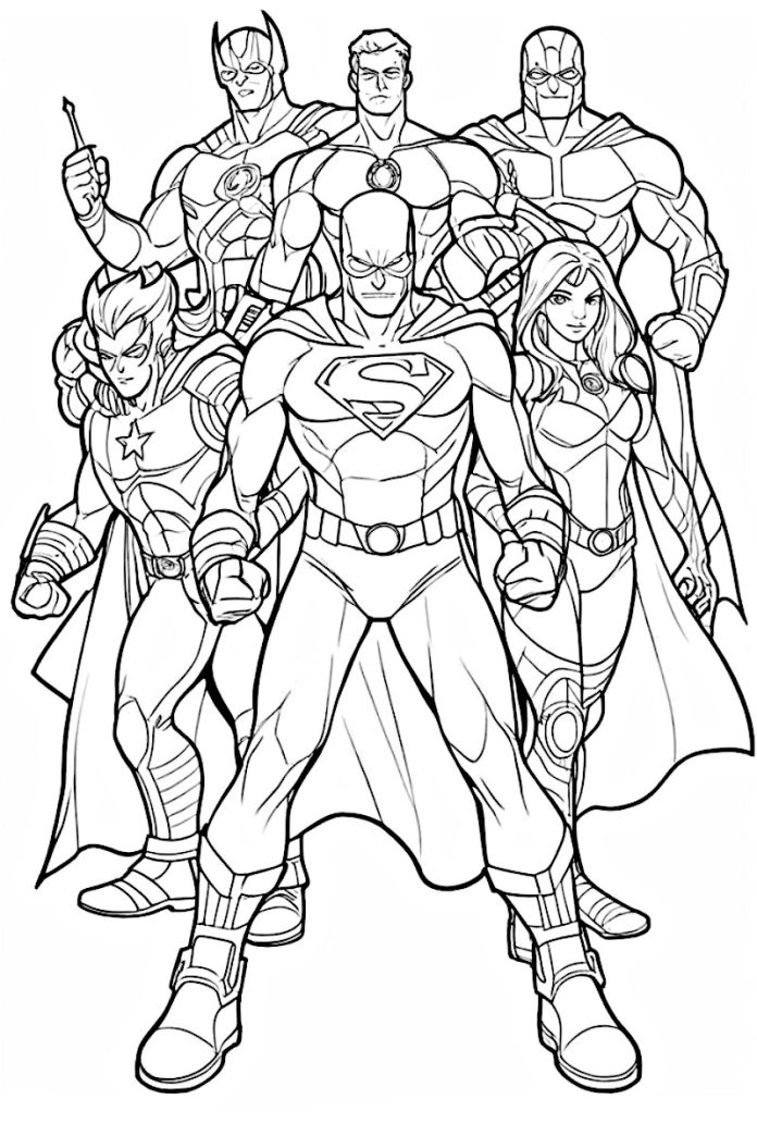 Coloriage Super Héros : 100 Dessins et 1 Livre à imprimer (PDF)